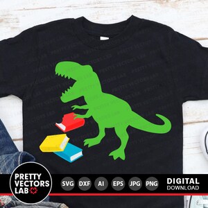 Back to School Dinosaur Svg, First Day of School Svg, T-rex Cut File ...