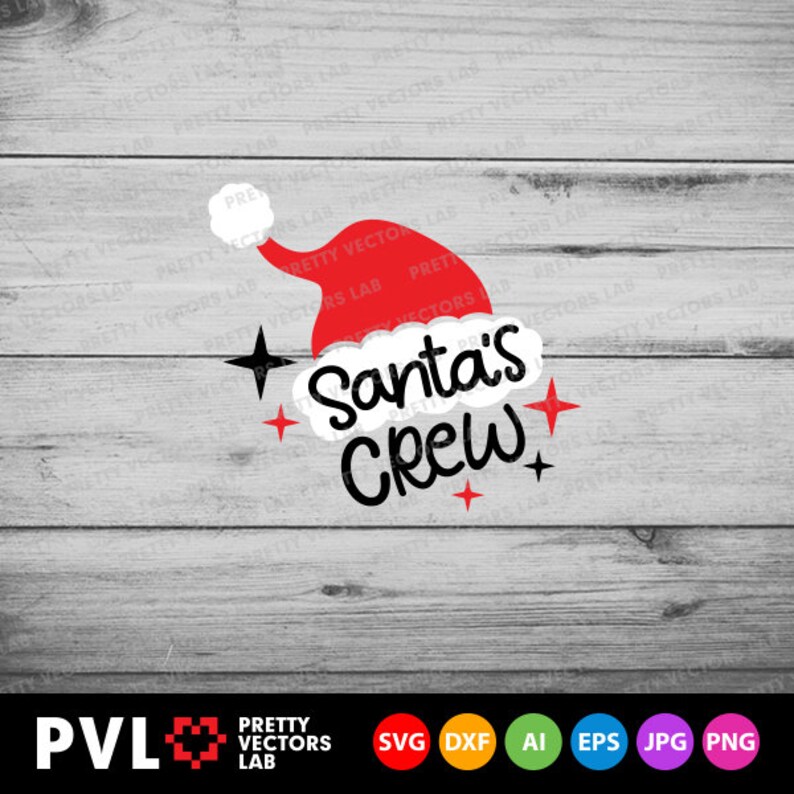 Santa's Crew Svg Christmas Svg Santa Hat Svg Dxf Eps | Etsy