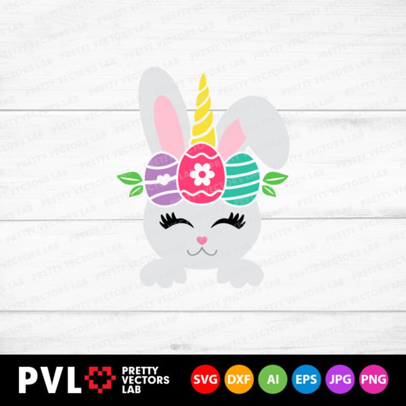 Bunny Unicorn Svg Easter Bunny Cut Files Easter Svg Dxf Eps | Etsy