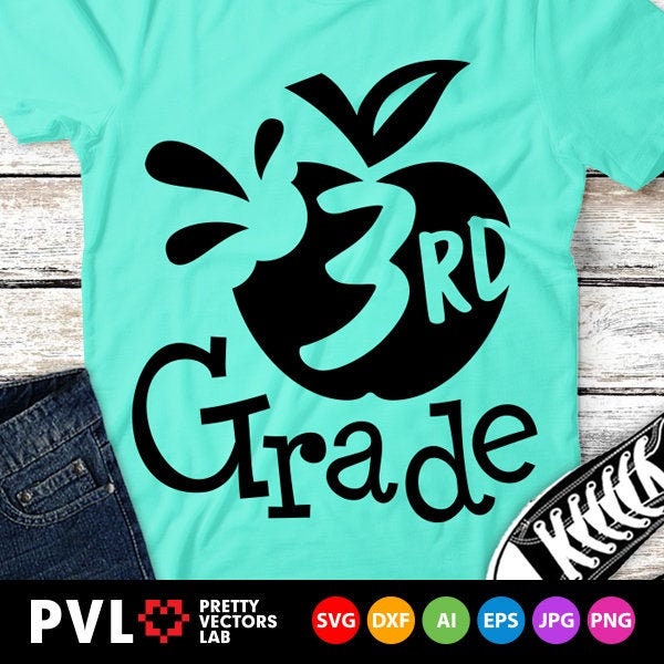 Third Grade Svg Back to School Svg 3rd Grade Svg Dxf Eps - Etsy