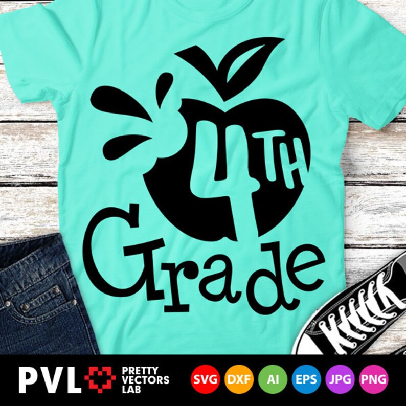 Fourth Grade Svg Back to School Svg 4th Grade Svg Dxf Eps - Etsy