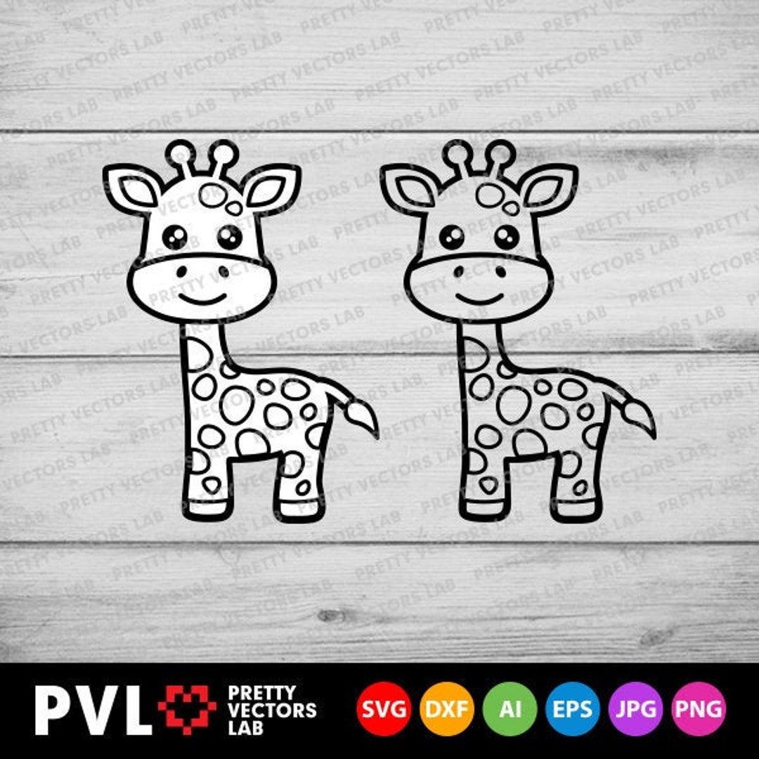 Giraffe Svg, Giraffe Outline Svg, Cute Giraffes Cut Files, Giraffe Svg ...