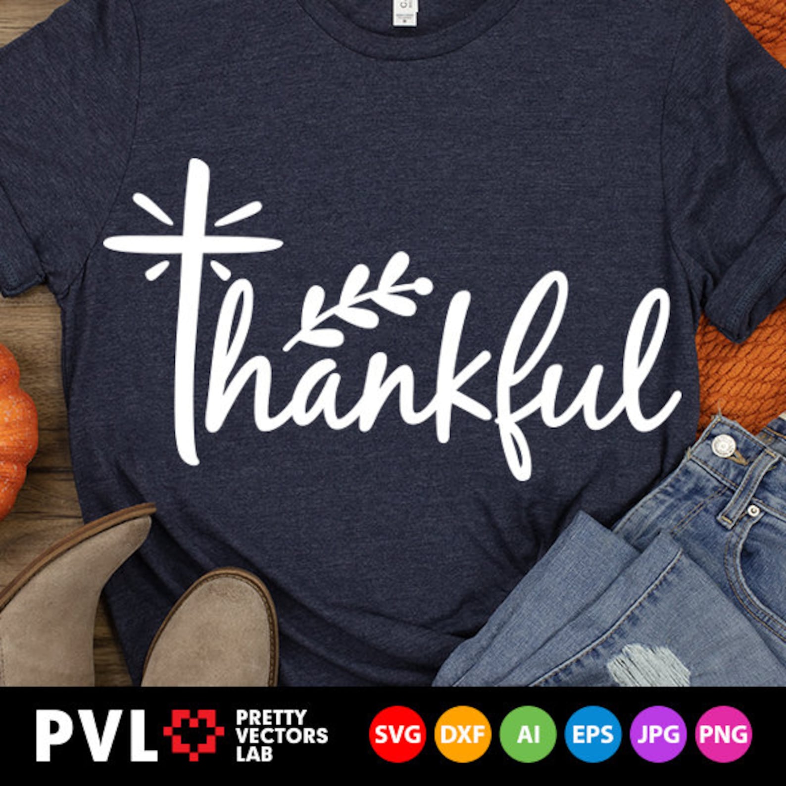 Thankful Svg Fall Svg Thanksgiving Svg Dxf Eps Png Give - Etsy