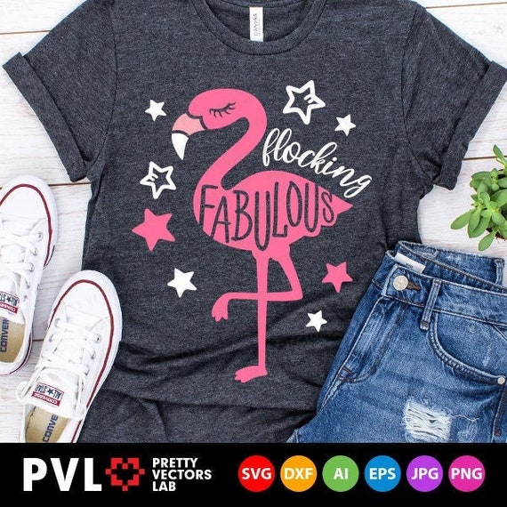 Flamingo Svg Flocking Fabulous Cut Files Summer Svg Dxf Eps - Etsy