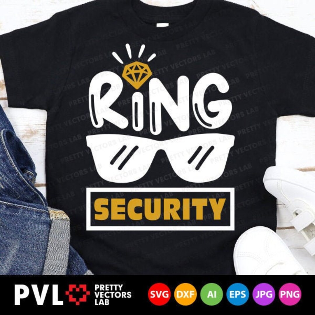 Ring Security Svg, Wedding Cut Files, Ring Bearer Svg Dxf Eps Png ...