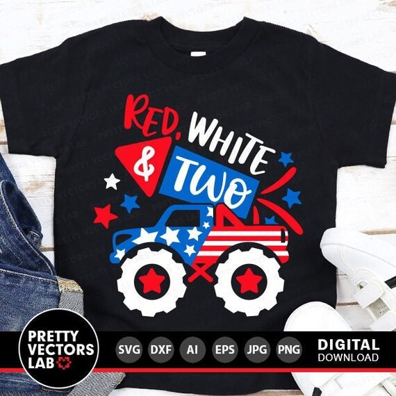 Red White and Two Svg 4th of July Cut Ffiles 2nd Birthday - Etsy