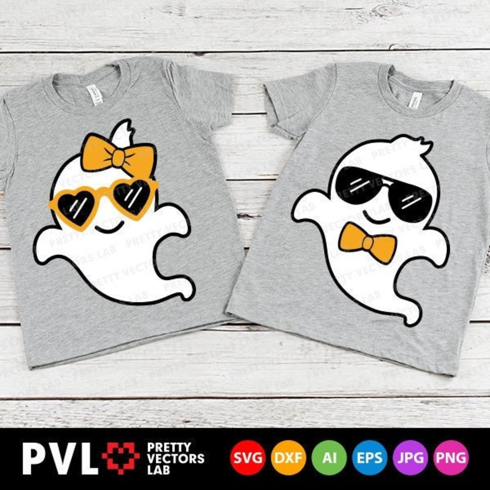 Cute Ghosts Svg Halloween Cut Files Kids Svg Dxf Eps Png | Etsy