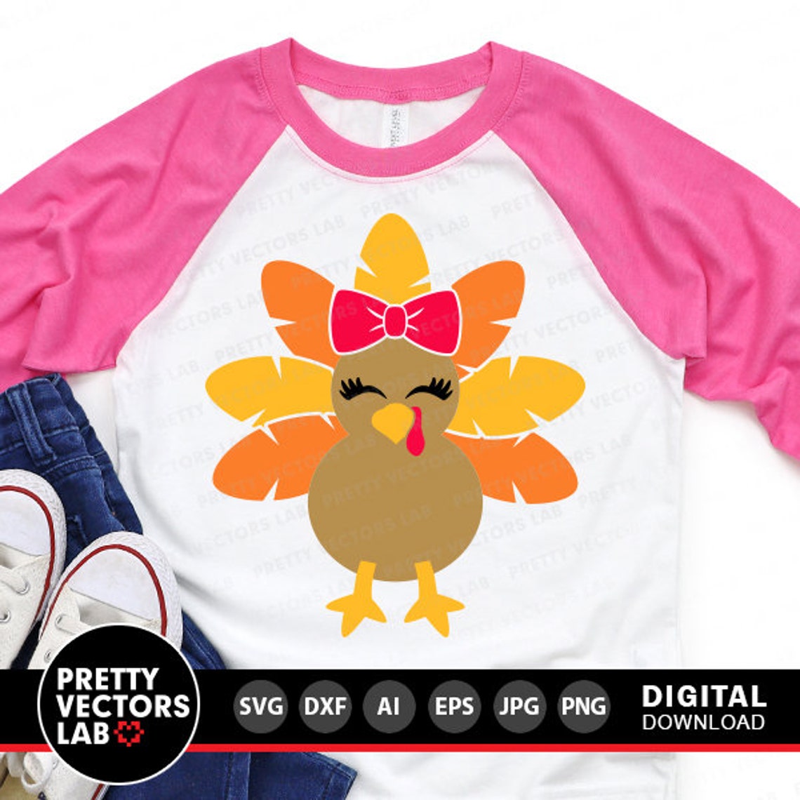 Girl Turkey Svg Thanksgiving Svg Dxf Eps Png Cute Fall Cut - Etsy