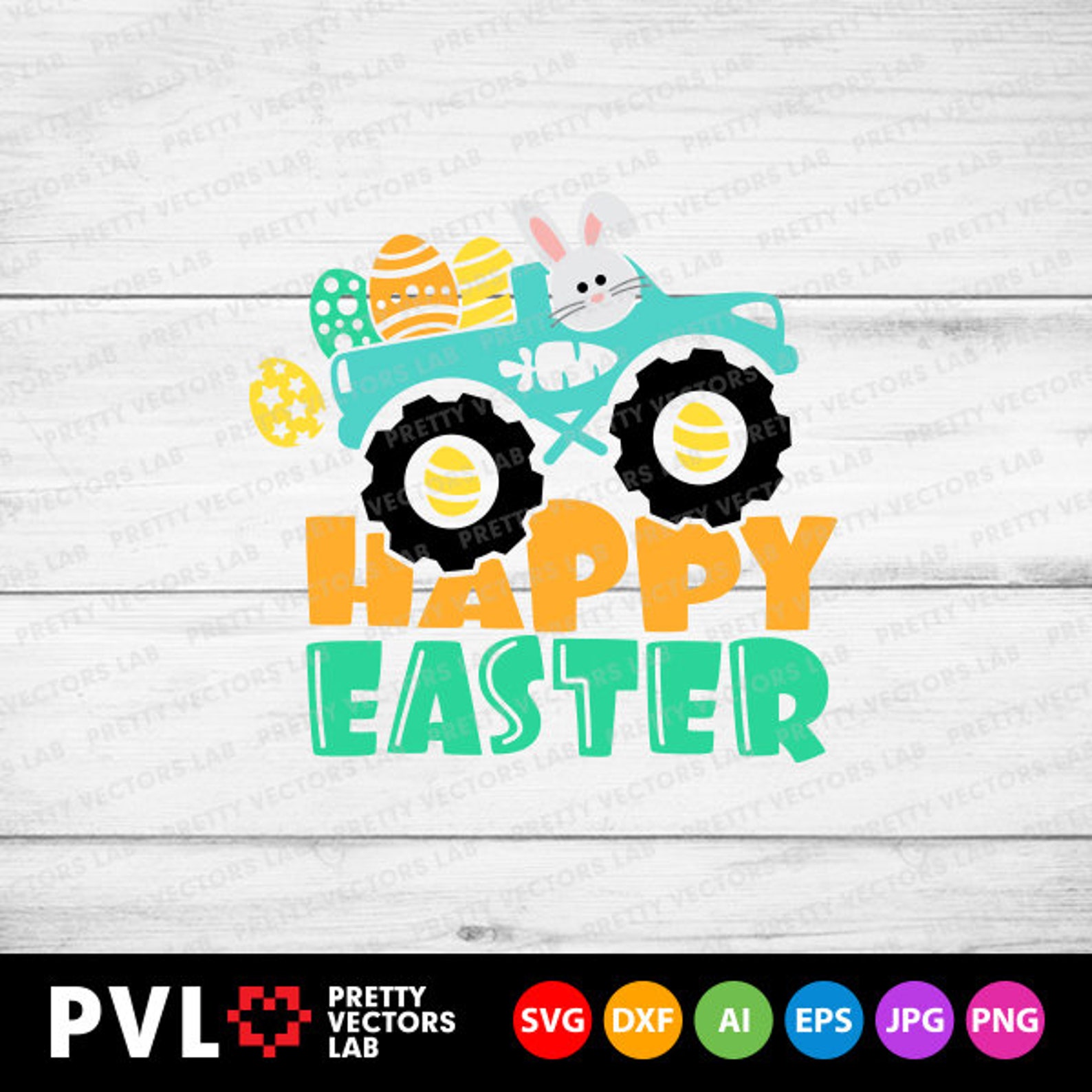 Easter Monster Truck Svg Happy Easter Svg Boys Truck With - Etsy