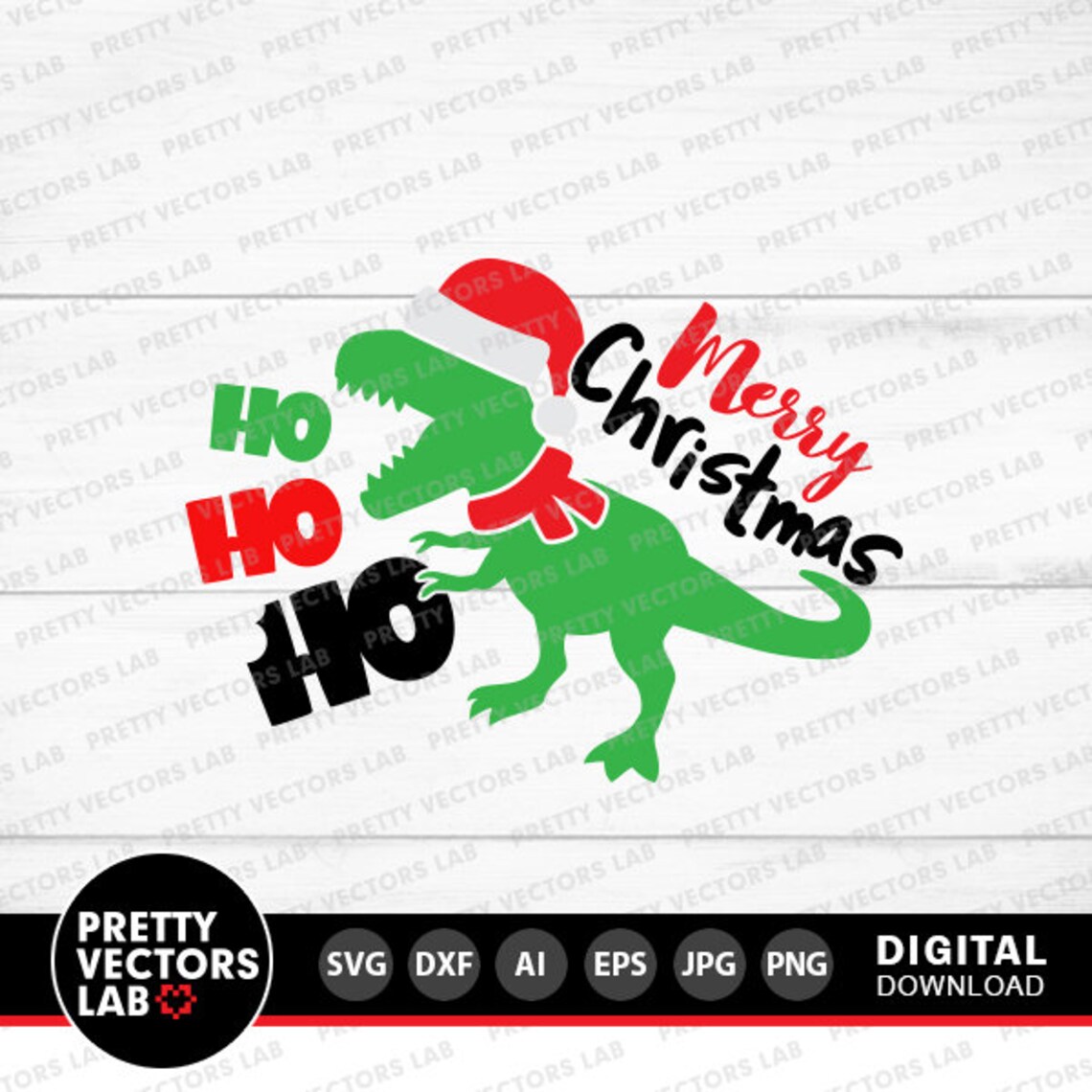 Christmas Dinosaur Svg, Merry Christmas Svg, Santa Dino Svg, Dxf, Eps ...