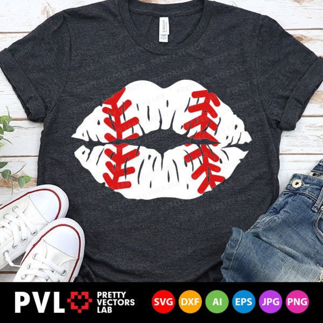 Baseball Lips Svg, Grunge Baseball Svg, Cheerleader Svg, Cheer Mom Cut ...