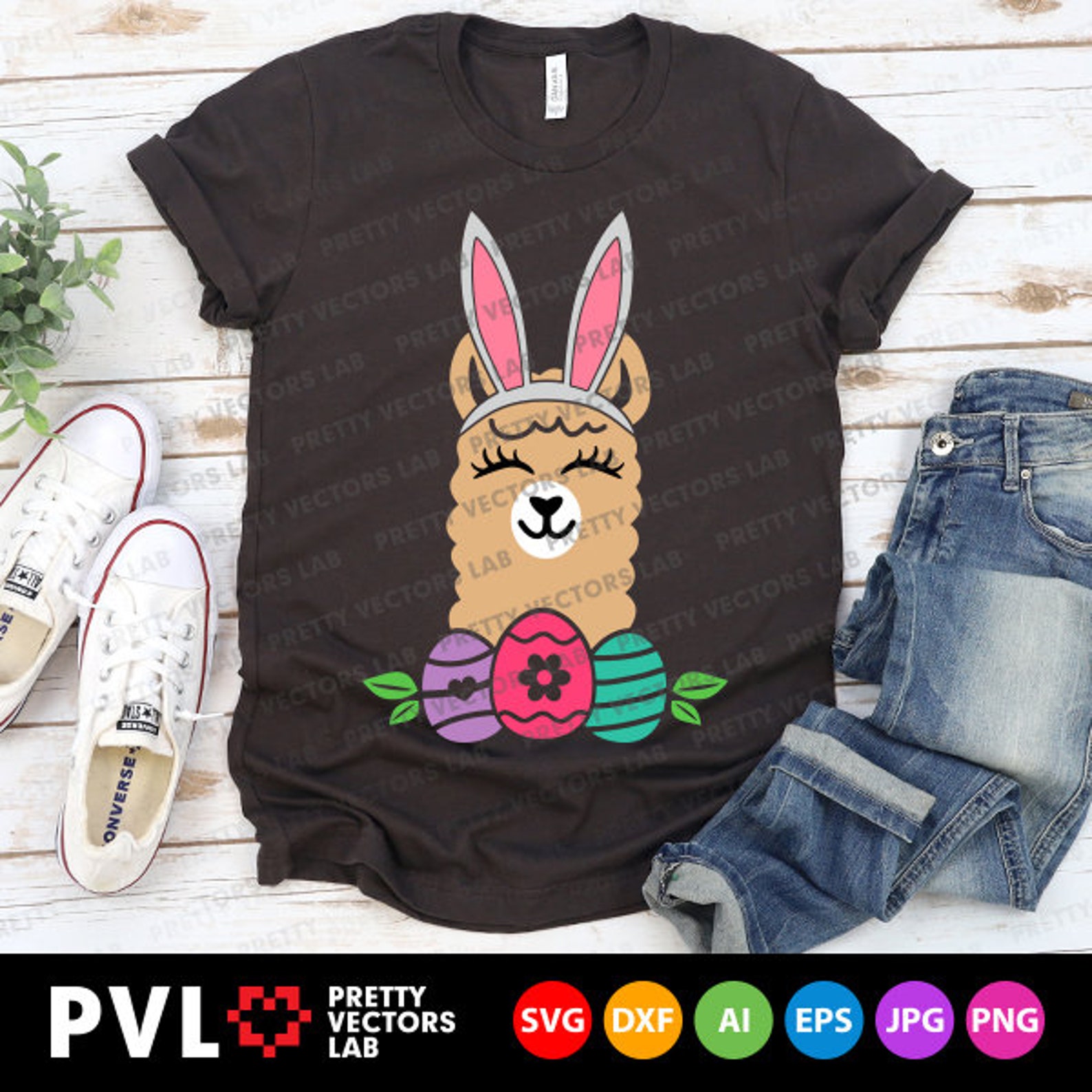 Easter Llama Svg Llama Face Svg Llama With Bunny Ears Svg | Etsy