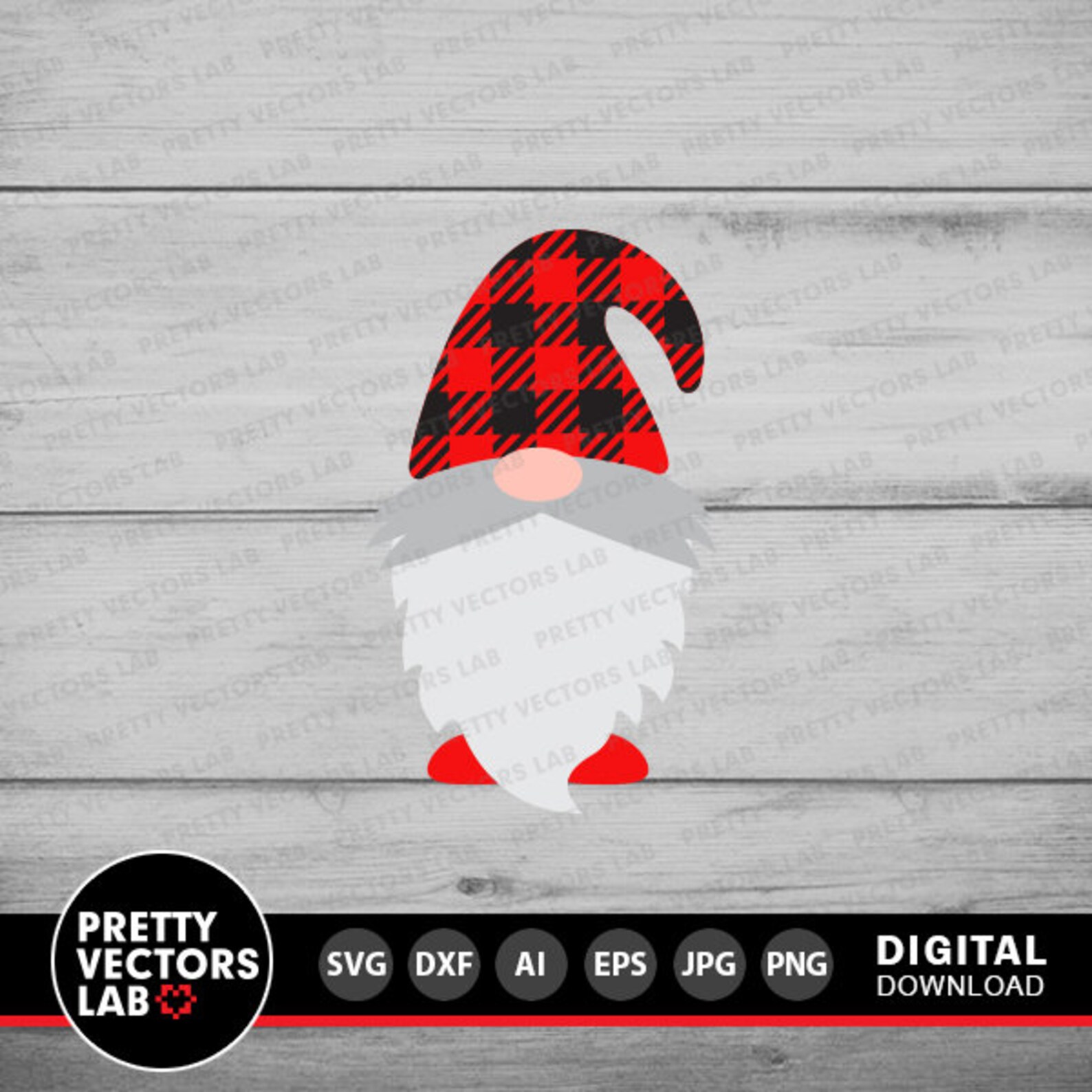 Buffalo Plaid Gnome Svg Christmas Gnome Svg Christmas Svg - Etsy