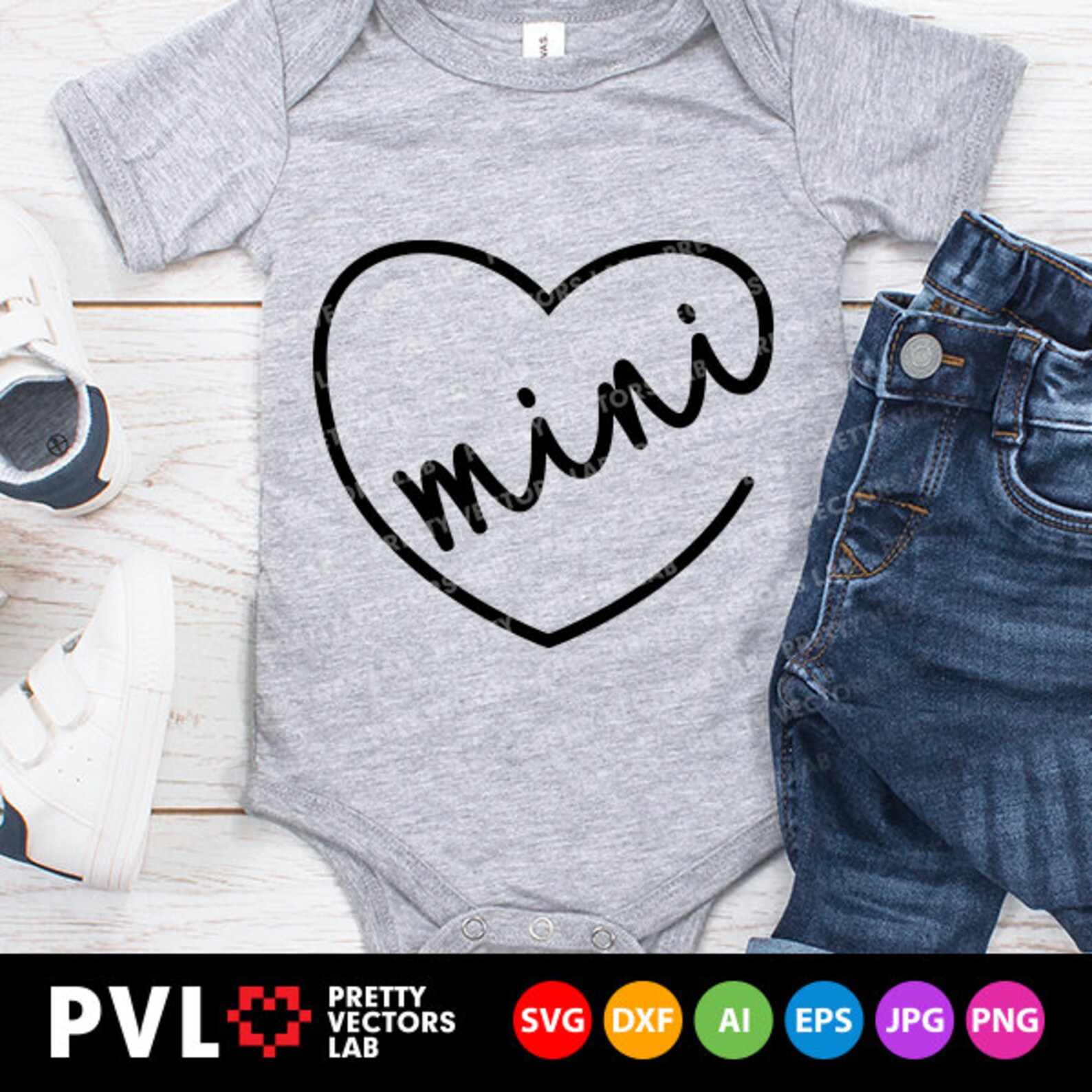 Mini Svg Kids Svg Baby Cut Files Cute Heart Svg Dxf Eps - Etsy