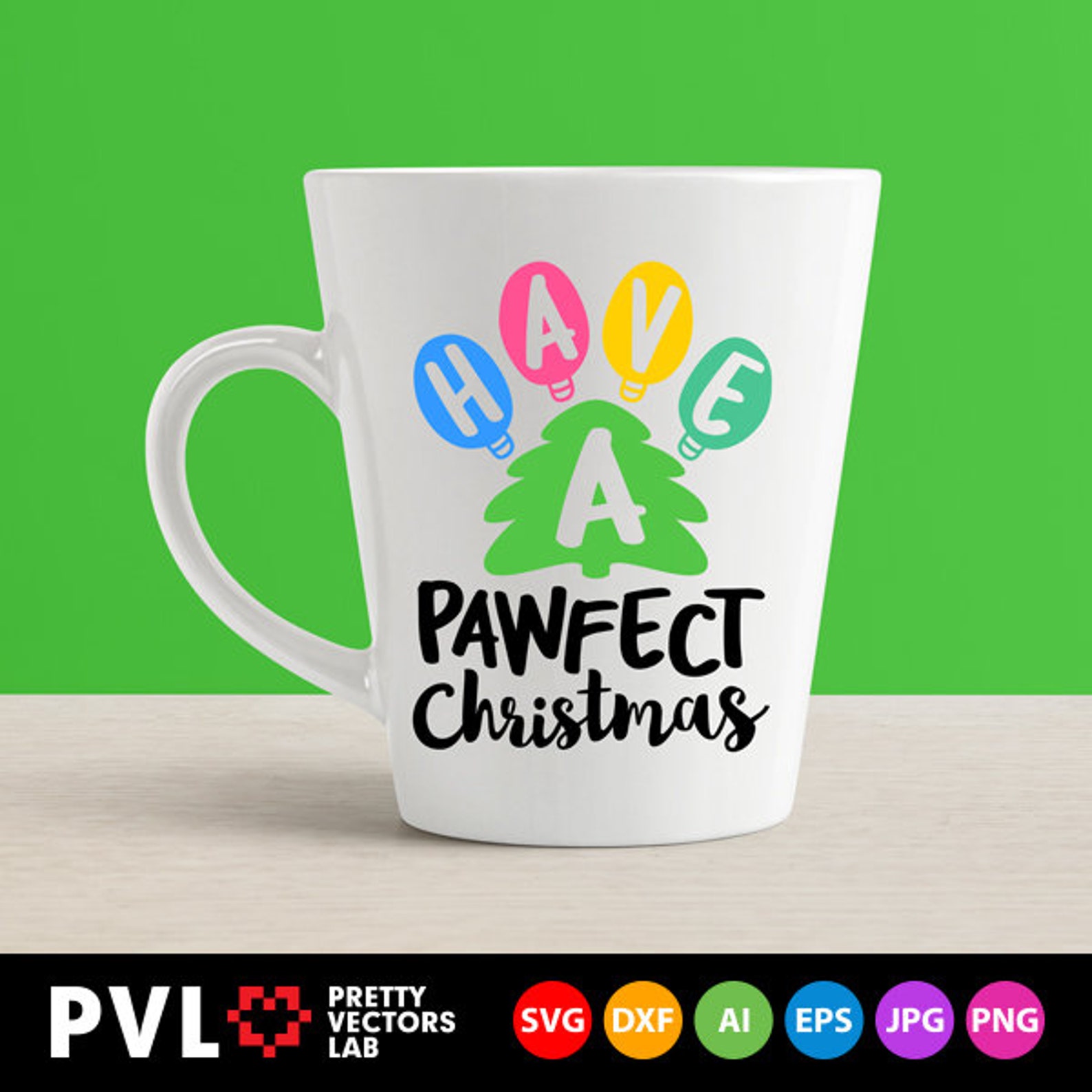 Christmas Paw Svg Paw Print Christmas Tree Svg Pawfect | Etsy