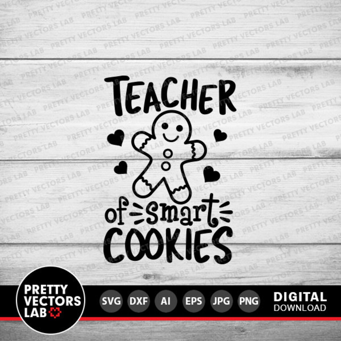 Christmas Svg Teacher of Smart Cookies Svg Gingerbread Svg - Etsy