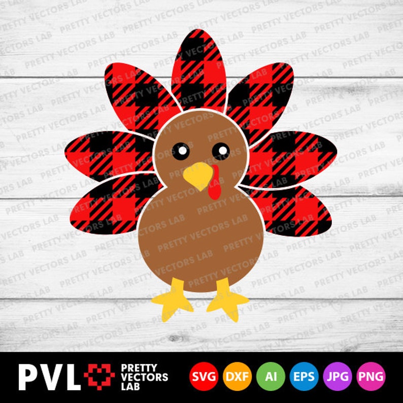 Buffalo Plaid Turkey Svg Thankful Turkey Svg Thanksgiving | Etsy