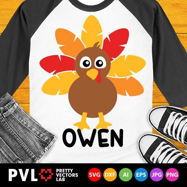 Boy Turkey Svg Thanksgiving Svg Dxf Eps Png Fall Cut Files | Etsy