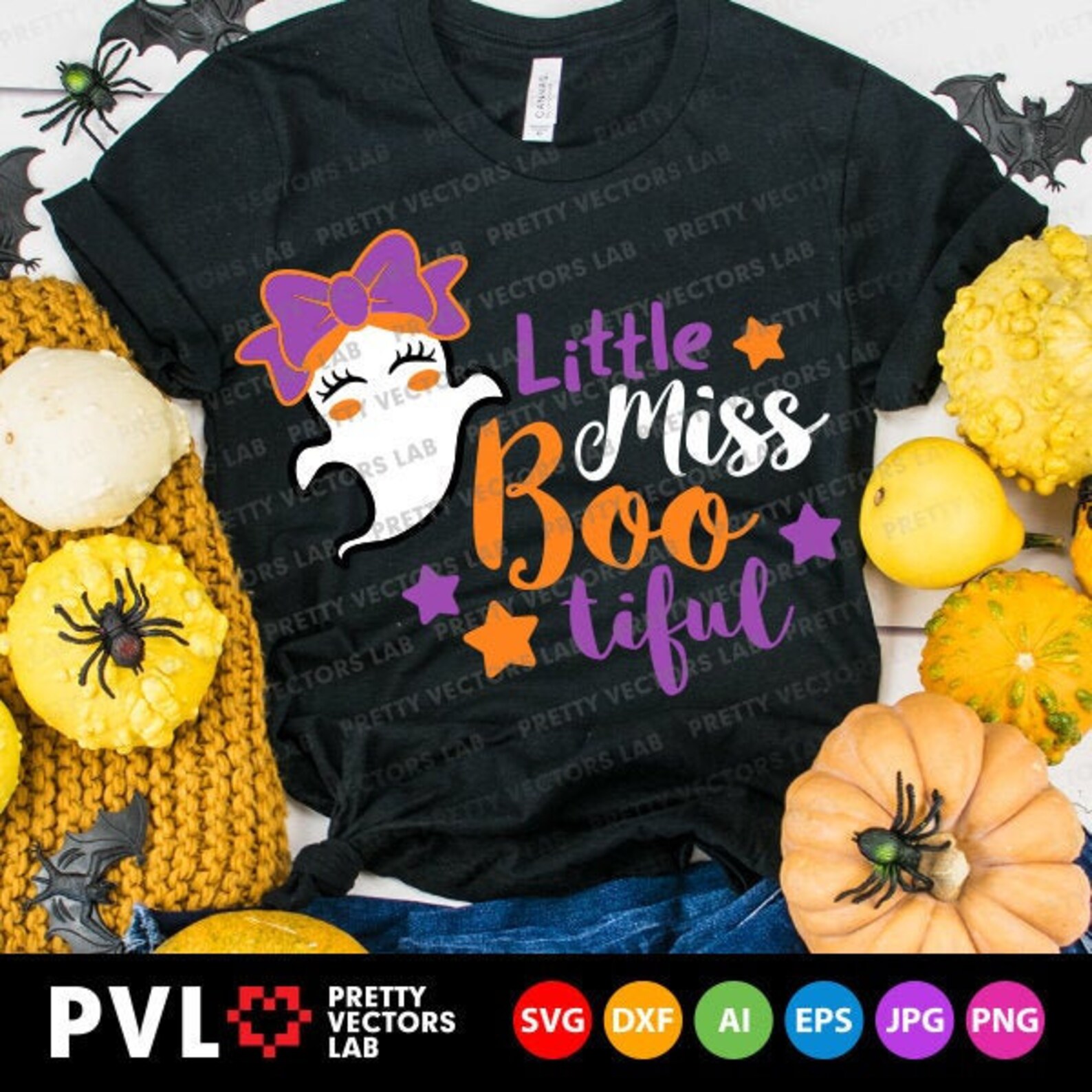 Little Miss Bootiful Svg Girl Halloween Svg Cute Ghost Svg | Etsy