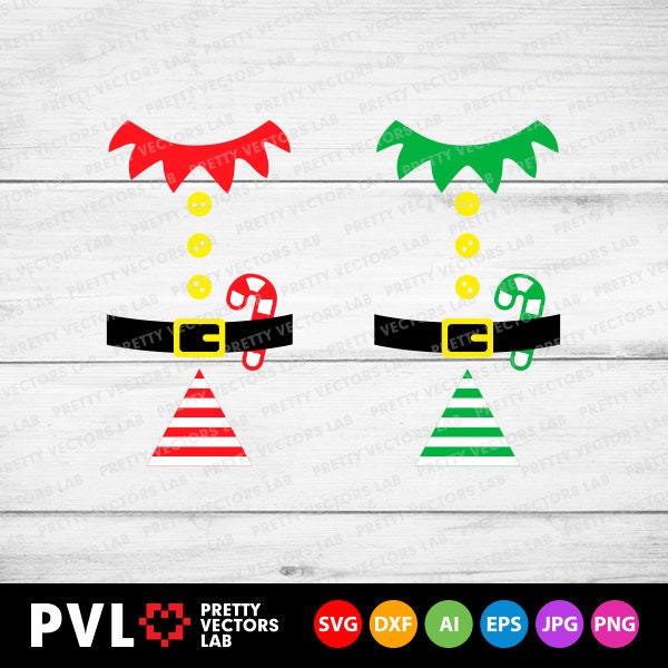 Christmas Elf Costume Svg Elf Suit Svg Elf Outfit Cut Files | Etsy