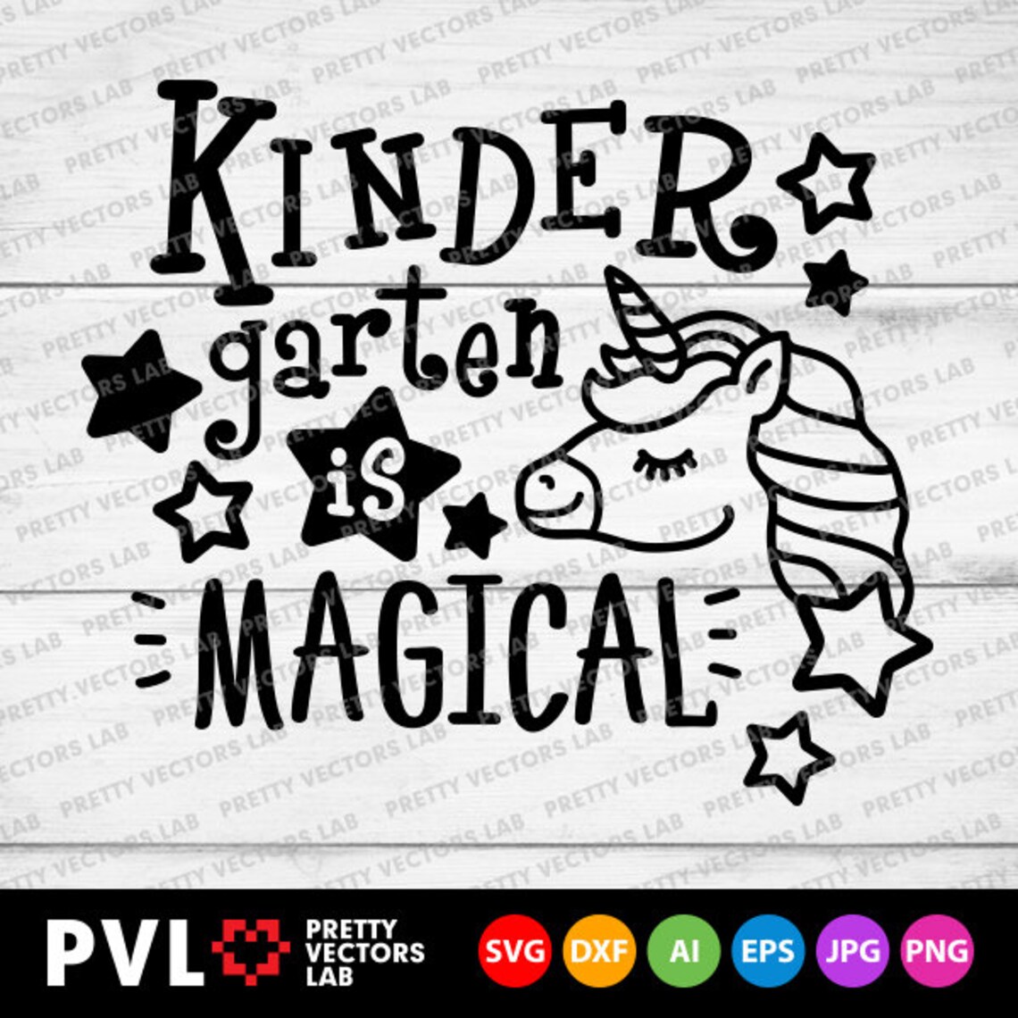 Kindergarten is Magical Svg Back to School Svg Girls Shirt - Etsy
