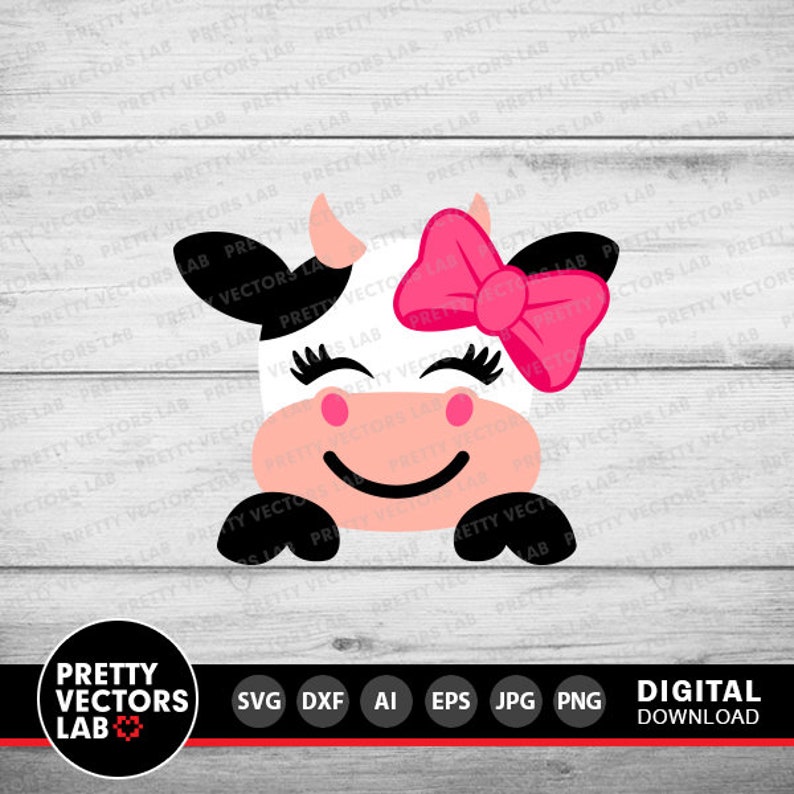 Cow Svg Cow Face Cut Files Kids Svg Farm Animal Svg Dxf Eps - Etsy