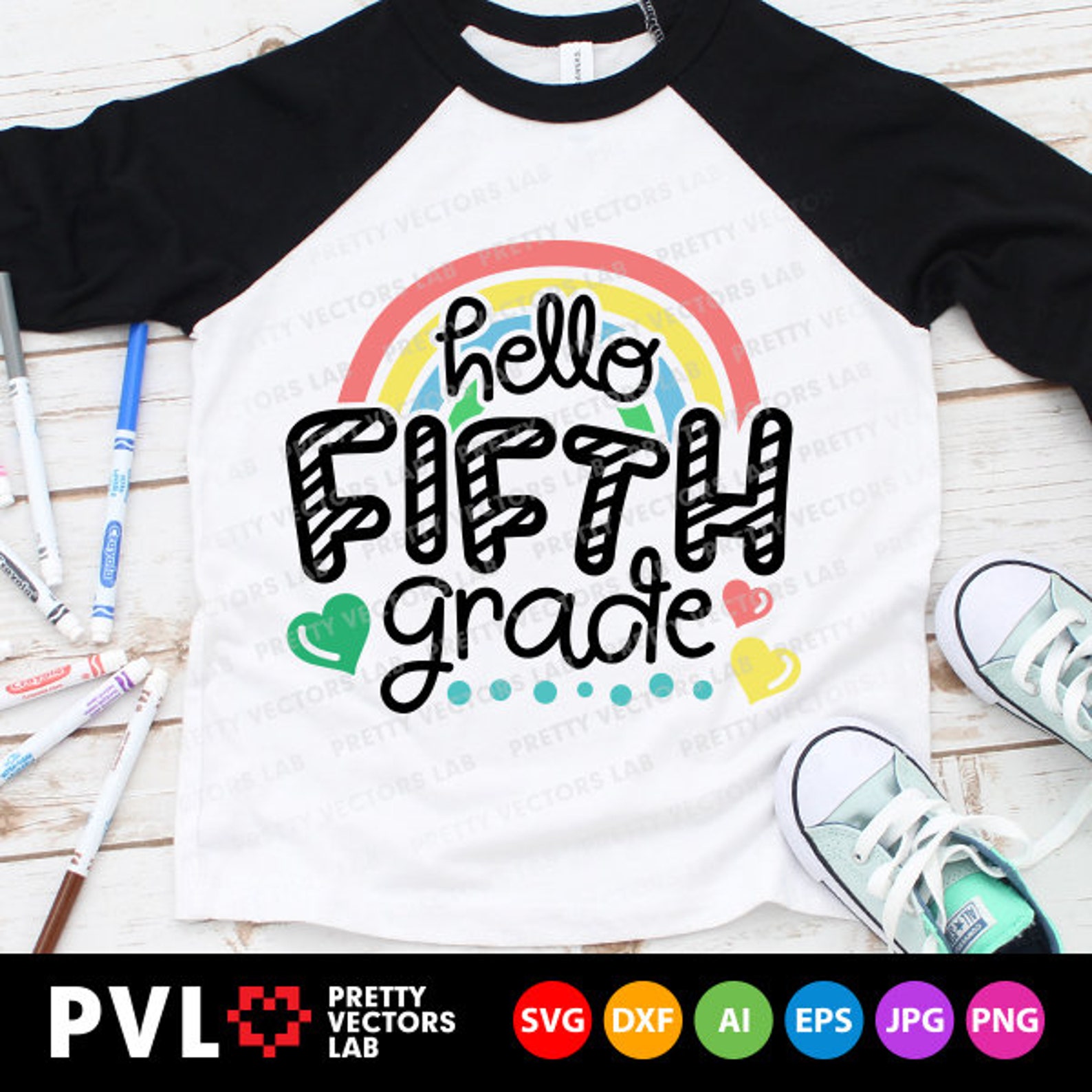 Hello Fifth Grade Svg Back to School Svg 5th Grade Cut - Etsy