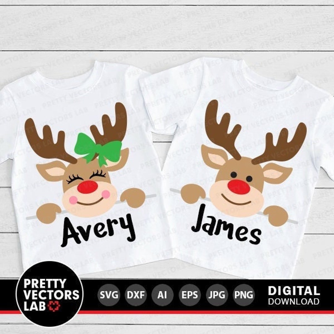 Christmas Svg, Reindeer Cut Files, Deer Svg Dxf Eps Png, Reindeer ...
