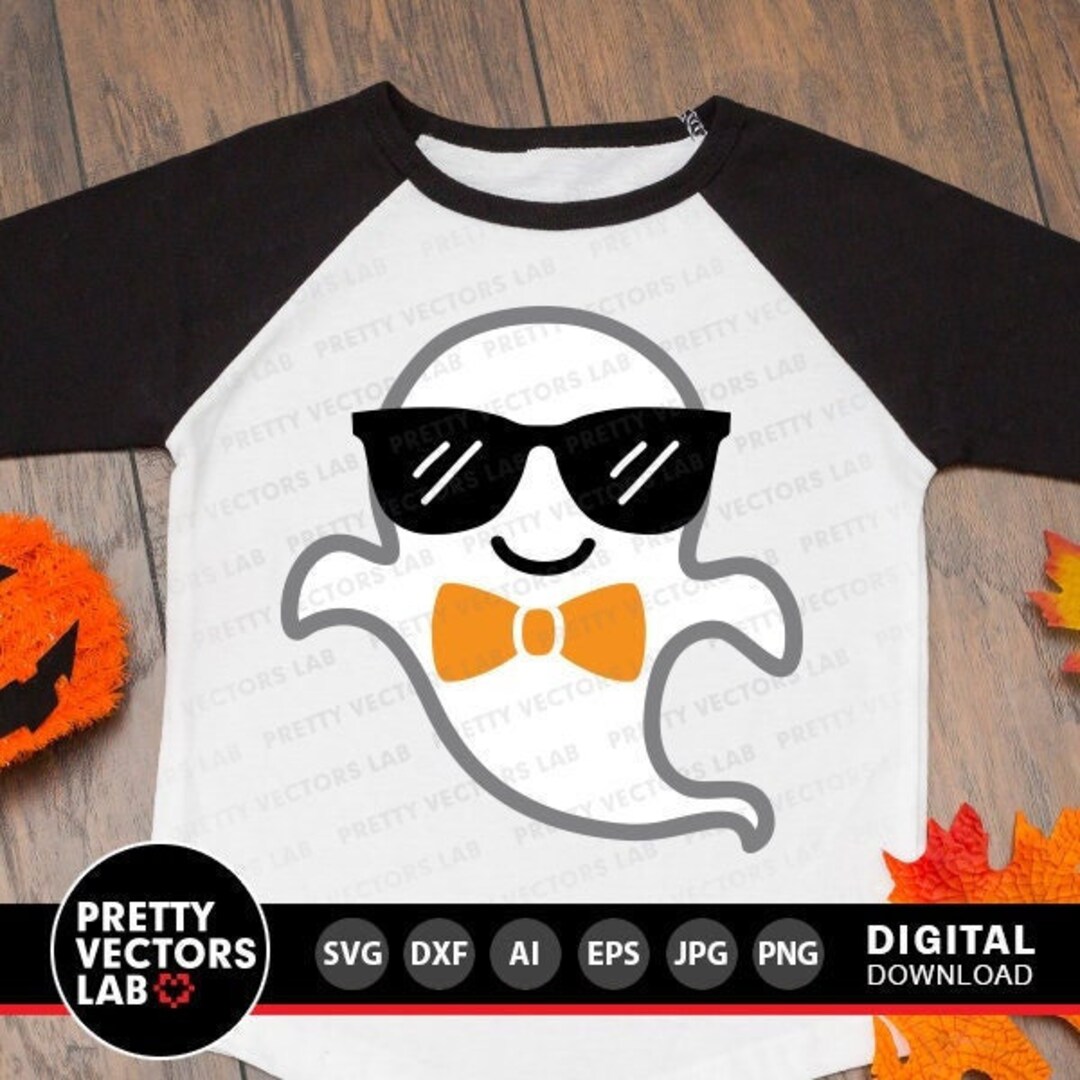 Ghost Svg, Halloween Svg, Ghost With Sunglasses Svg, Boys Cut Files ...