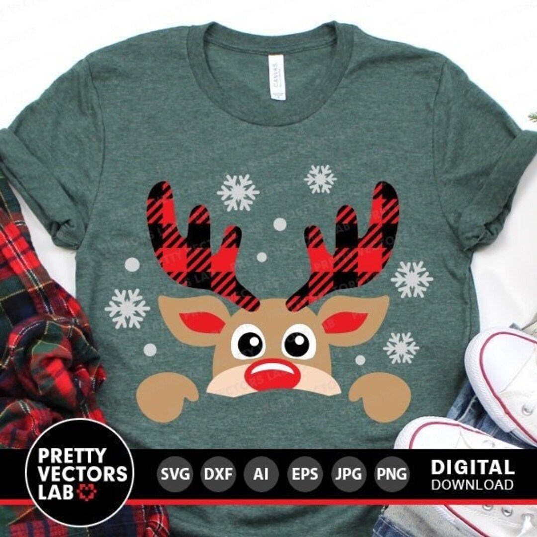 Christmas Svg Reindeer Svg Holidays Cut Files Funny Winter - Etsy