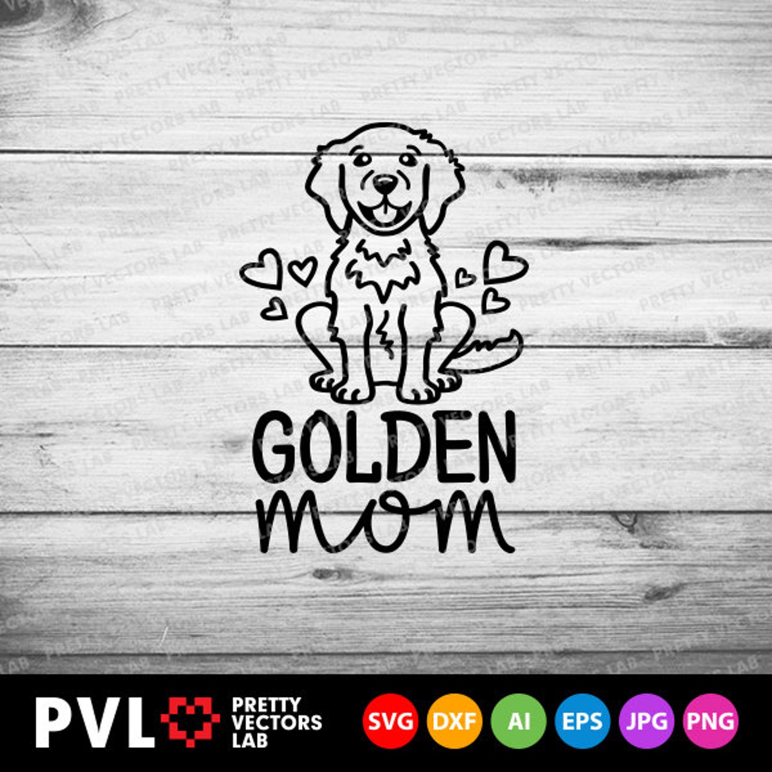 Golden Mom Svg Golden Retriever Dog Svg Dog Mom Cut Files | Etsy