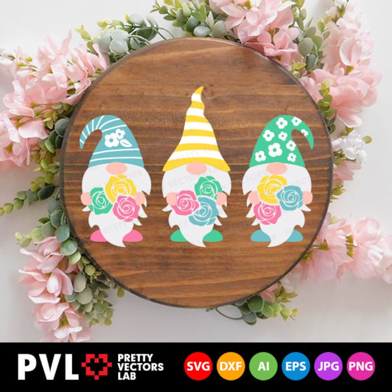 Spring Gnomes Svg Easter Gnomes Svg Spring Cut Files Gnome - Etsy