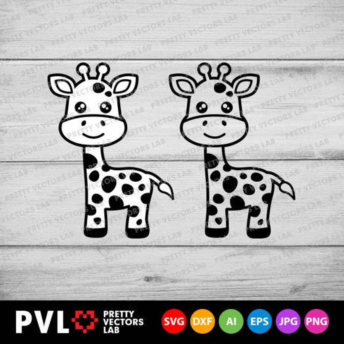 Giraffe Svg Giraffe Outline Svg Cute Giraffes Cut Files - Etsy