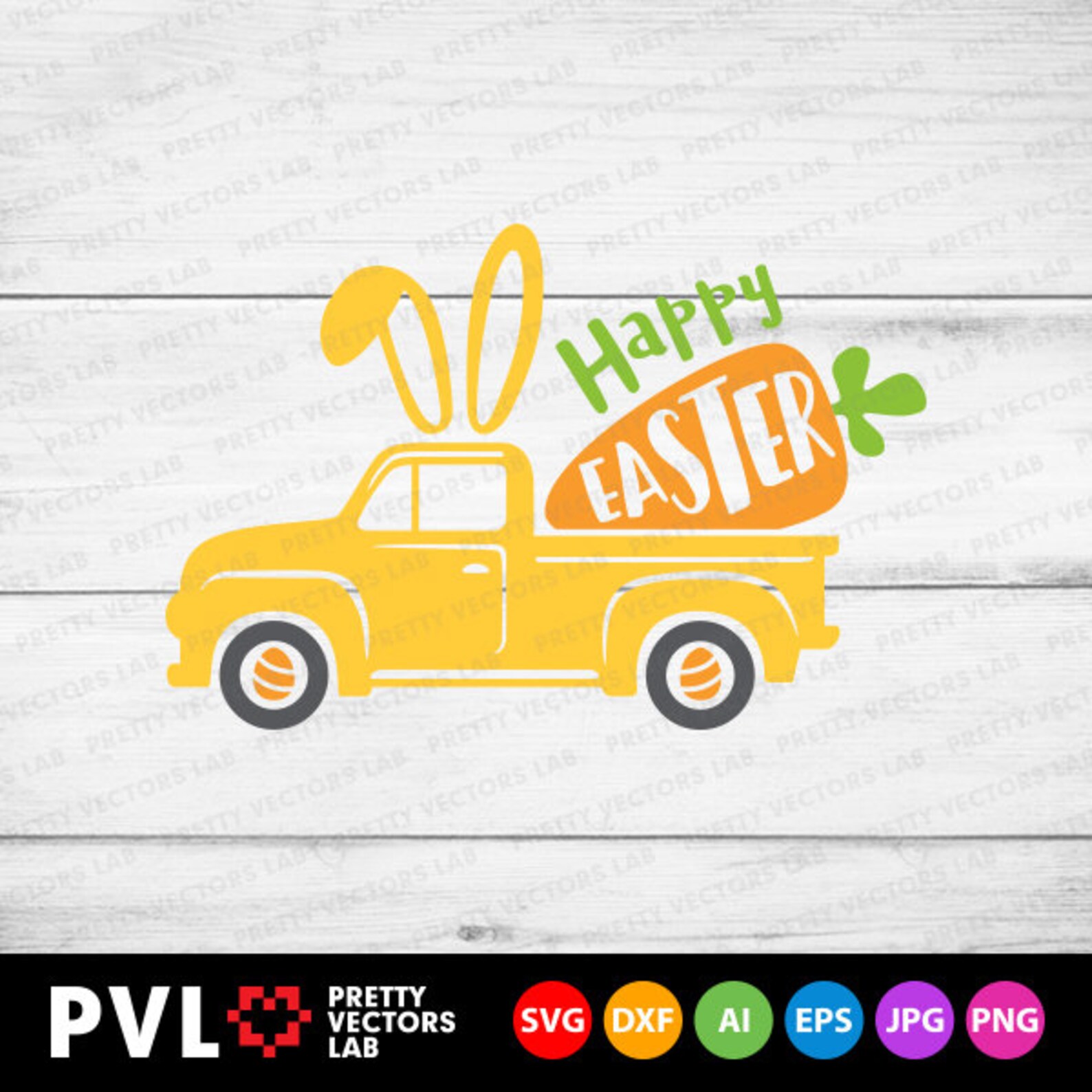 Happy Easter Svg Easter Truck Svg Easter Cut Files Vintage - Etsy