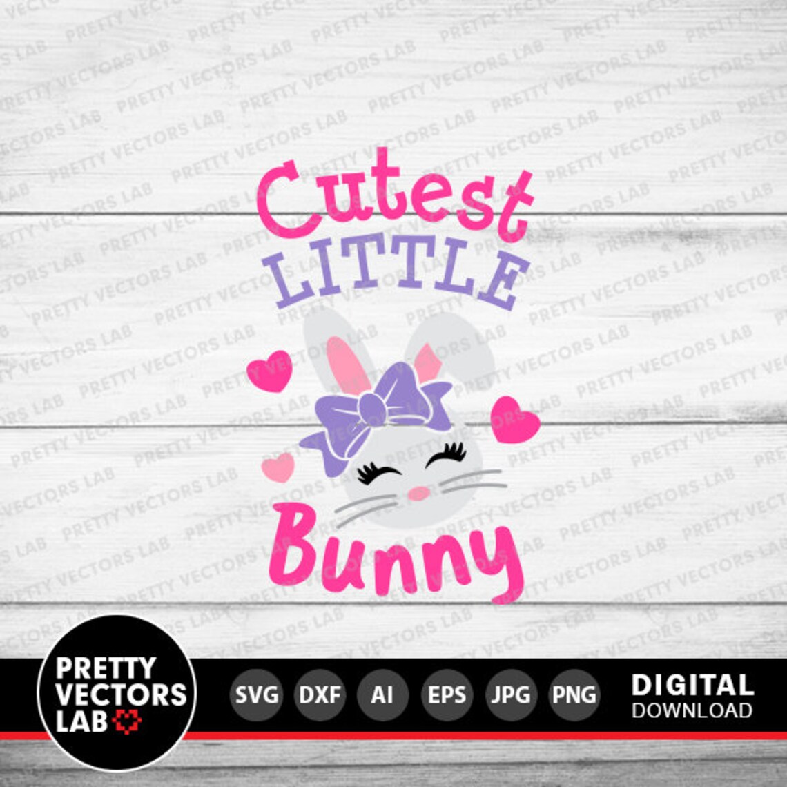 Bunny Svg Cutest Little Bunny Svg Girl Easter Cut Files - Etsy
