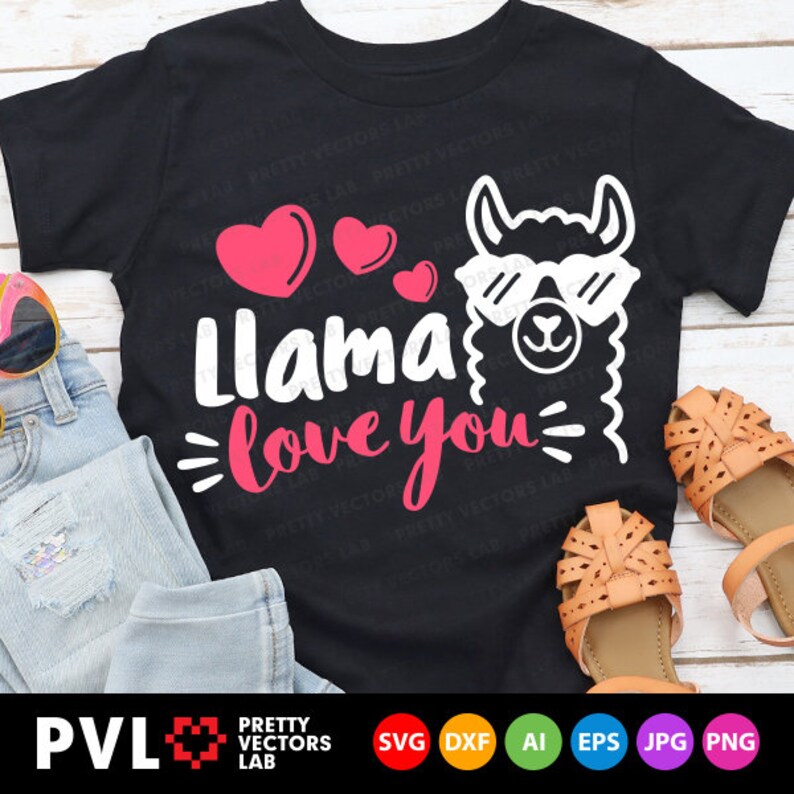 Valentine Llama Svg Llama Love You Svg Valentine's Day | Etsy