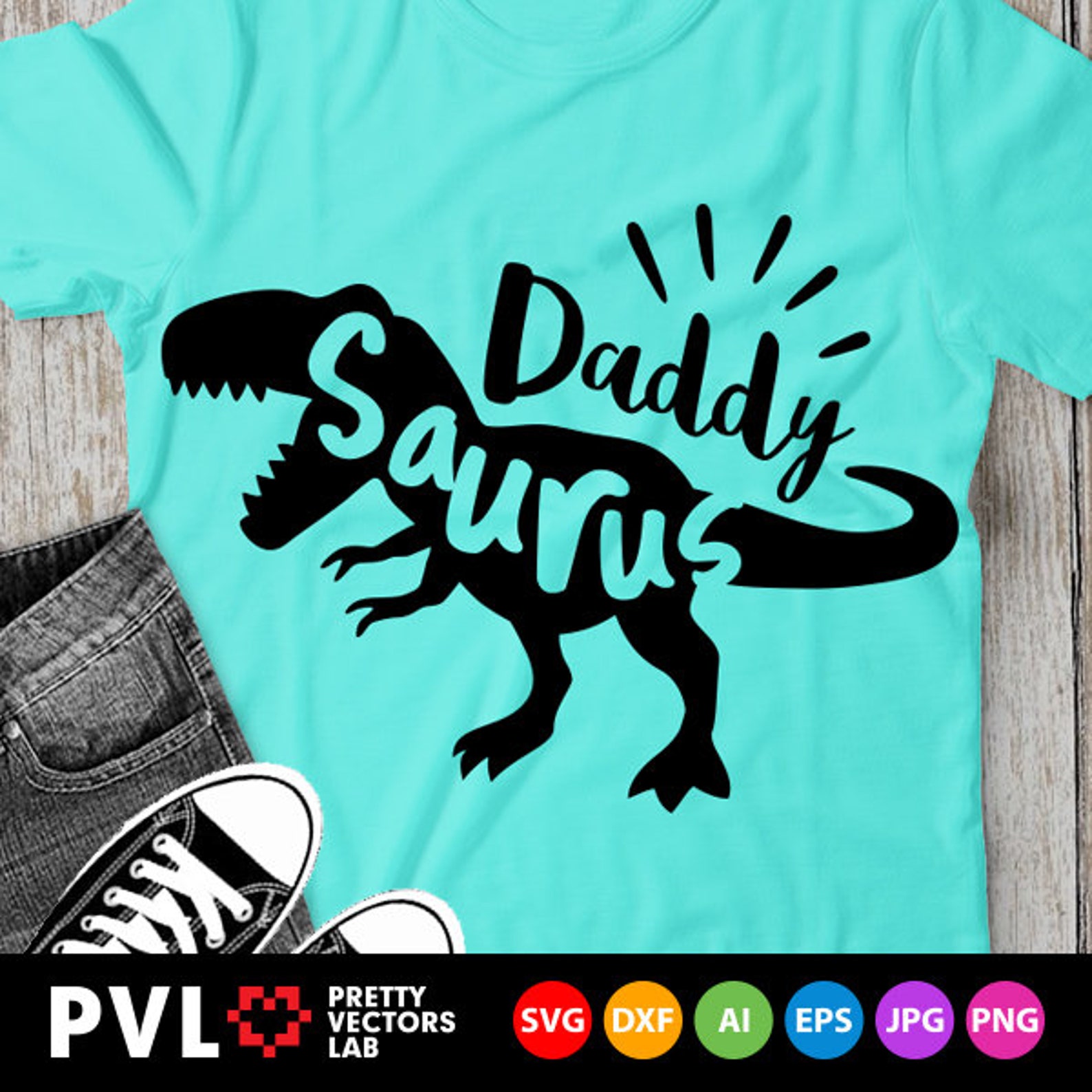 Daddy Saurus Svg T-rex Dinosaur Cut Files Dinosaur Dad Svg | Etsy