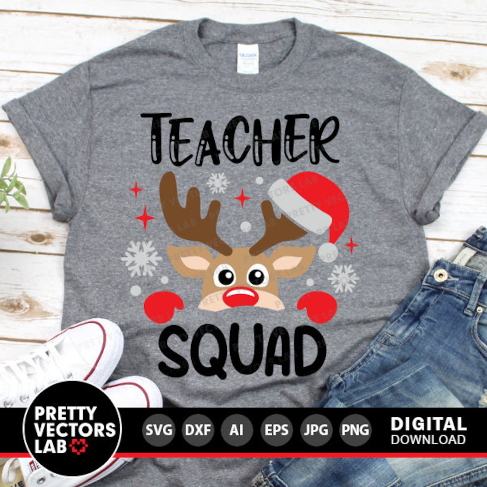 Teacher Squad Svg Christmas Svg Reindeer Svg Teacher Cut - Etsy