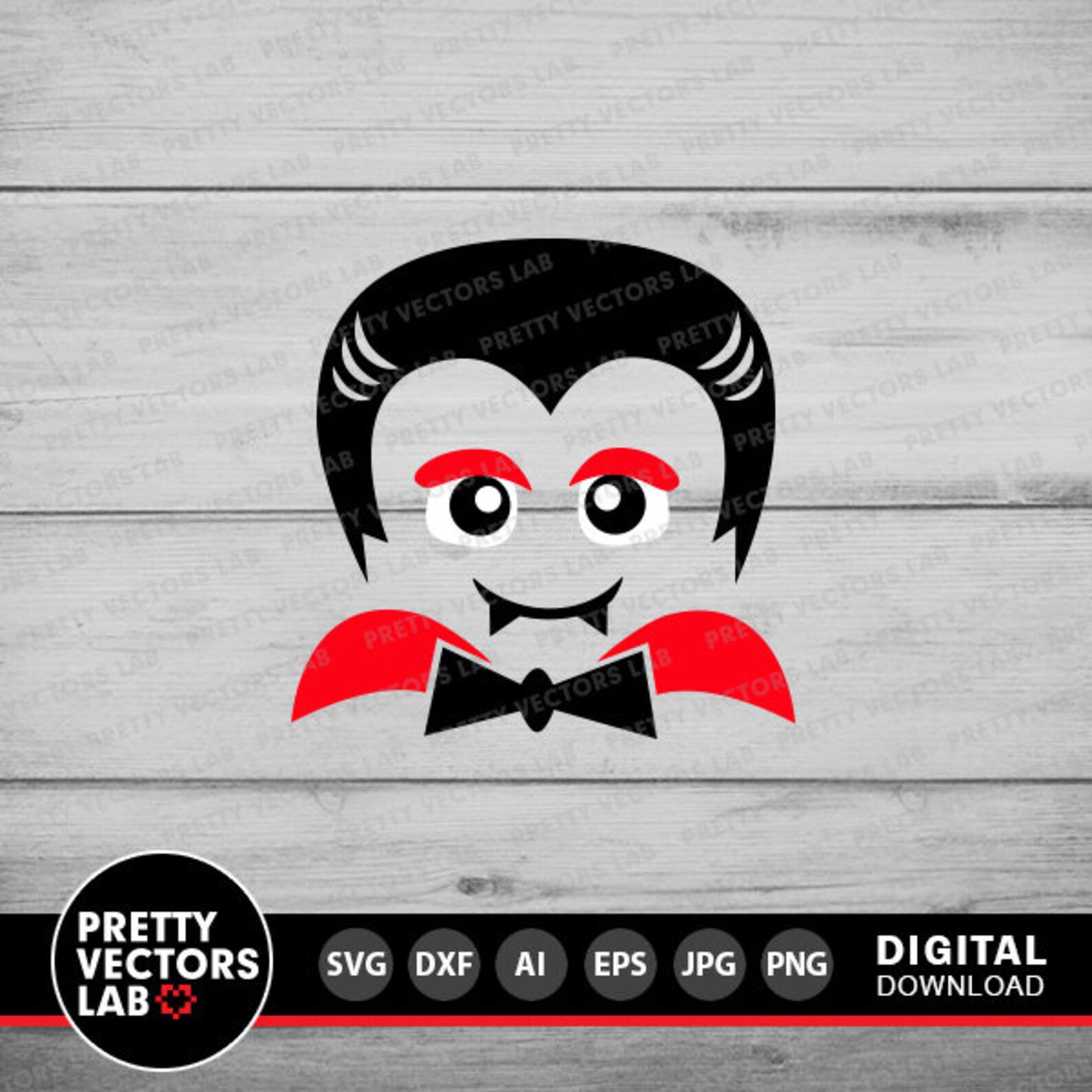 Vampire Svg Kids Halloween Svg Vampire Face Svg Dxf Eps - Etsy