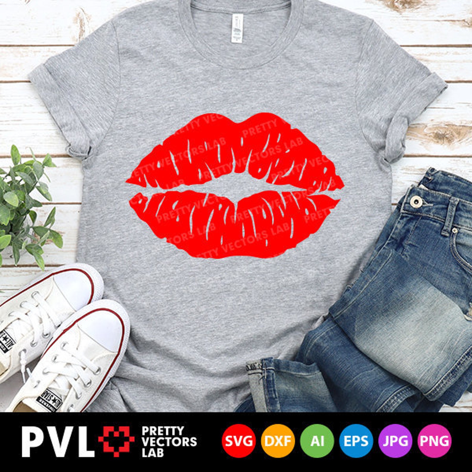 Kiss Svg Valentine's Day Svg Grunge Kiss Cut Files | Etsy