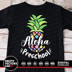 Aloha Preschool Svg, Back to School Svg, Pre-k Svg, Teacher Svg, Dxf ...