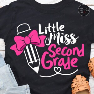 Little Miss Second Grade PNG SVG, Back to School Svg Png, Girls Shirt ...