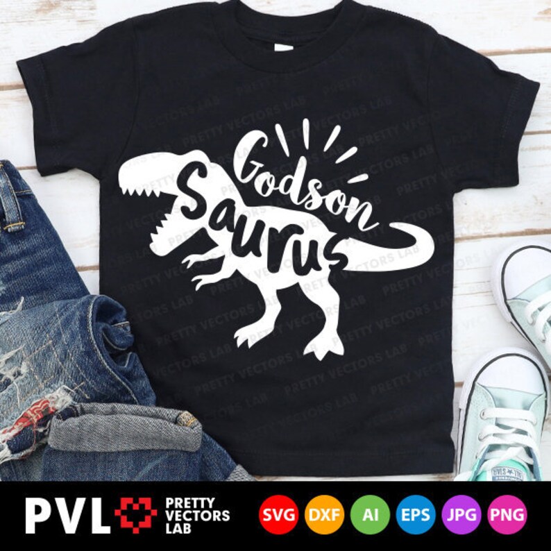 Godson Saurus Svg T-rex Dinosaur Cut Files Dinosaur Godson | Etsy