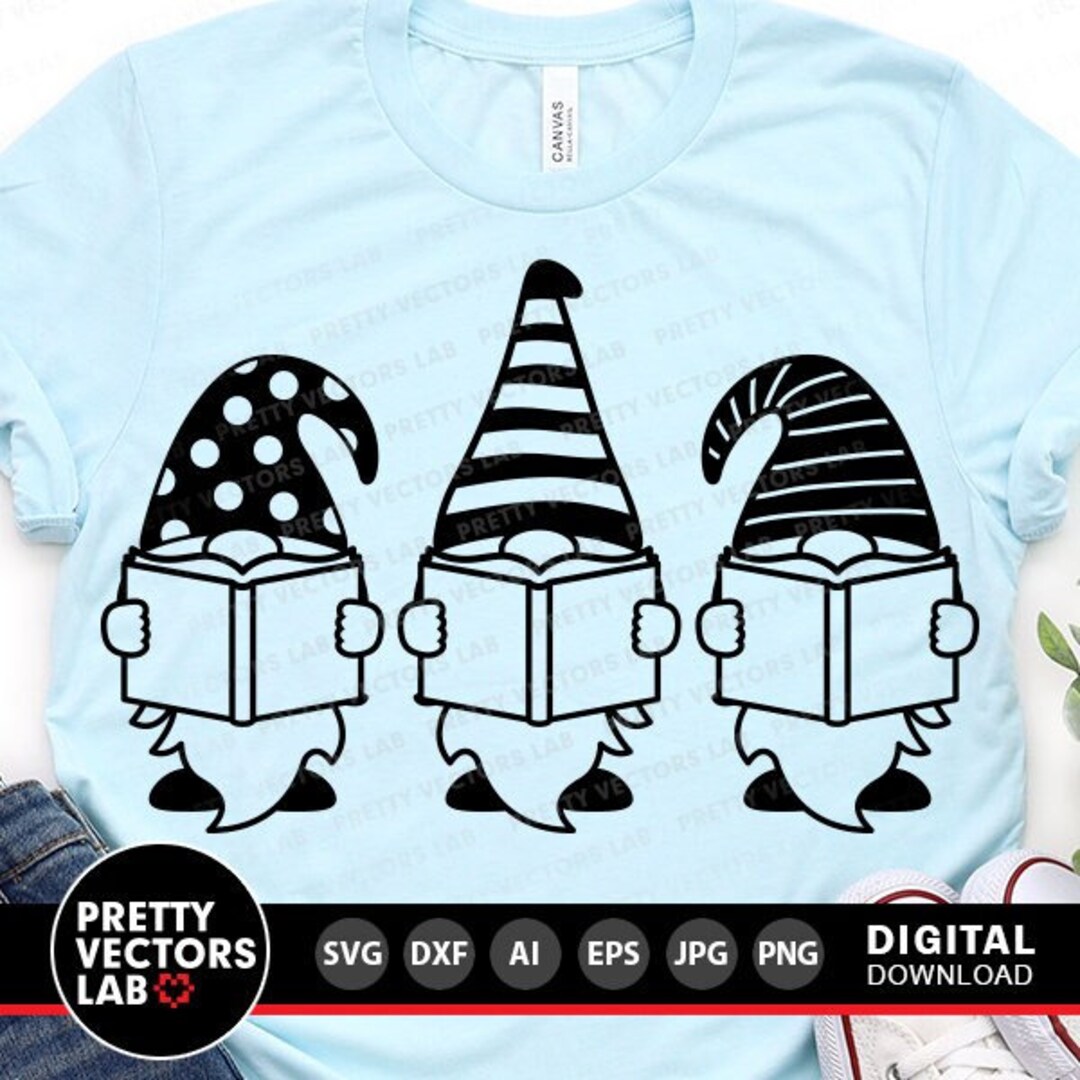 Back to School Gnomes Svg, Gnomes Outline Cut Files, Teacher Svg, Dxf ...