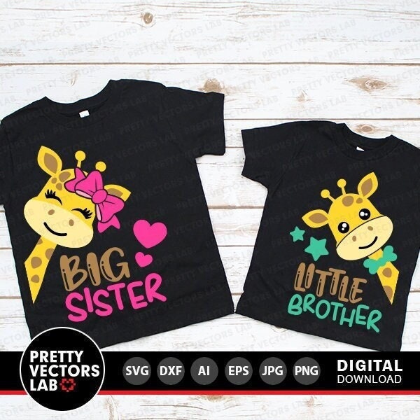 Hermana mayor Svg, Hermano pequeño Svg, Jirafas Archivos de corte ...