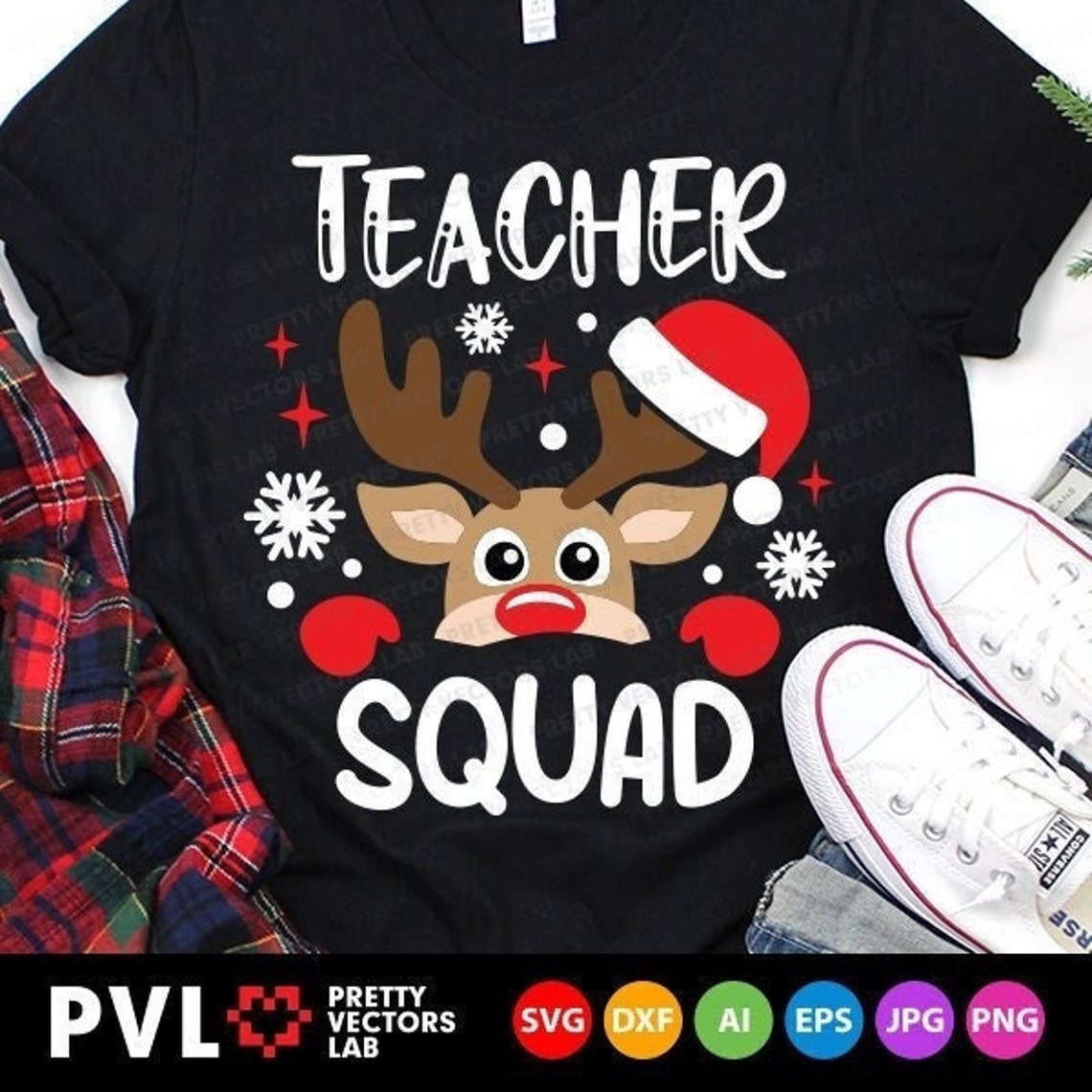 Teacher Squad Svg Christmas Svg Reindeer Svg Teacher Cut | Etsy