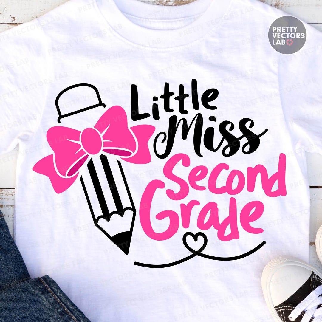 Little Miss Second Grade PNG SVG, Back to School Svg Png, Girls Shirt ...