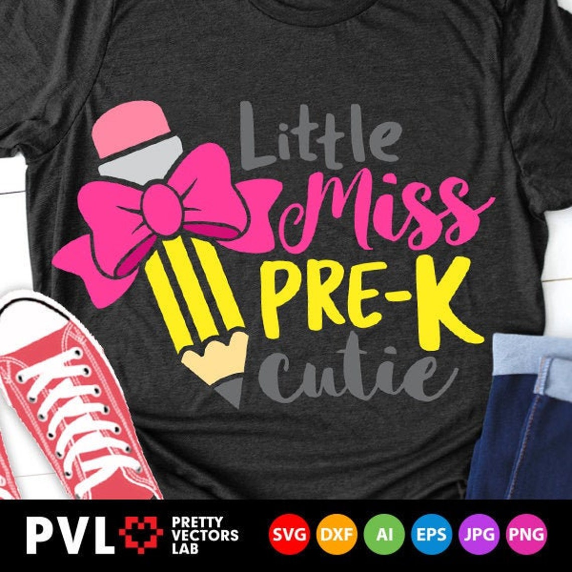 Little Miss Pre-k Cutie Svg Back to School Svg Pre-k Shirt | Etsy
