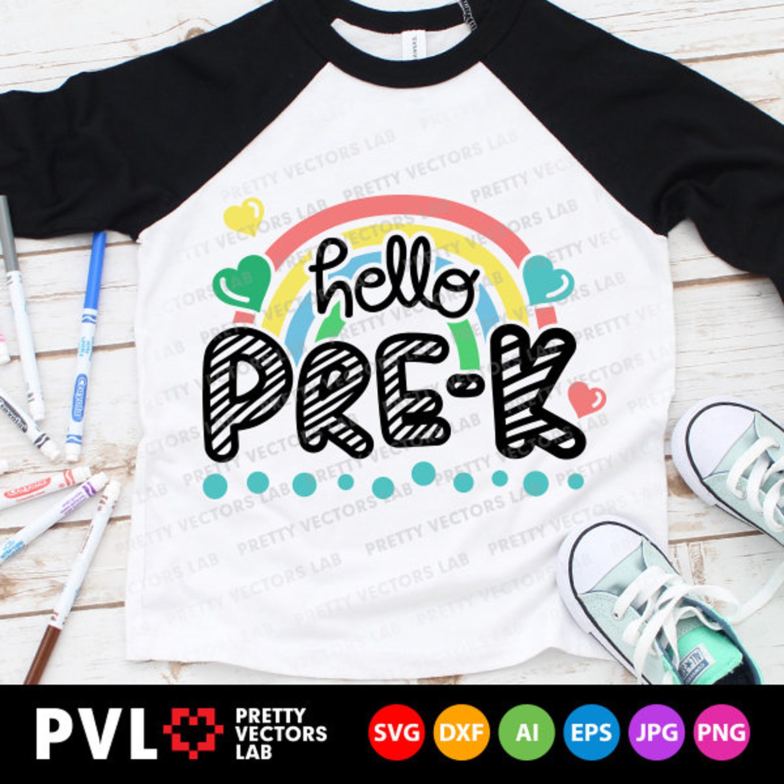 Hello Pre-k Svg Back to School Svg Preschool Cut Files | Etsy