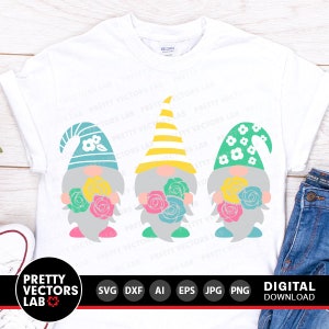 Spring Gnomes Svg, Easter Gnomes Svg, Spring Cut Files, Gnome With ...